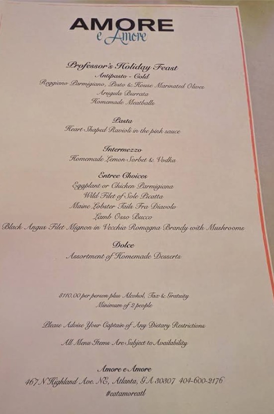 Amore e Amore Restaurant Menu – Experience Authentic Italian Cuisine in ...